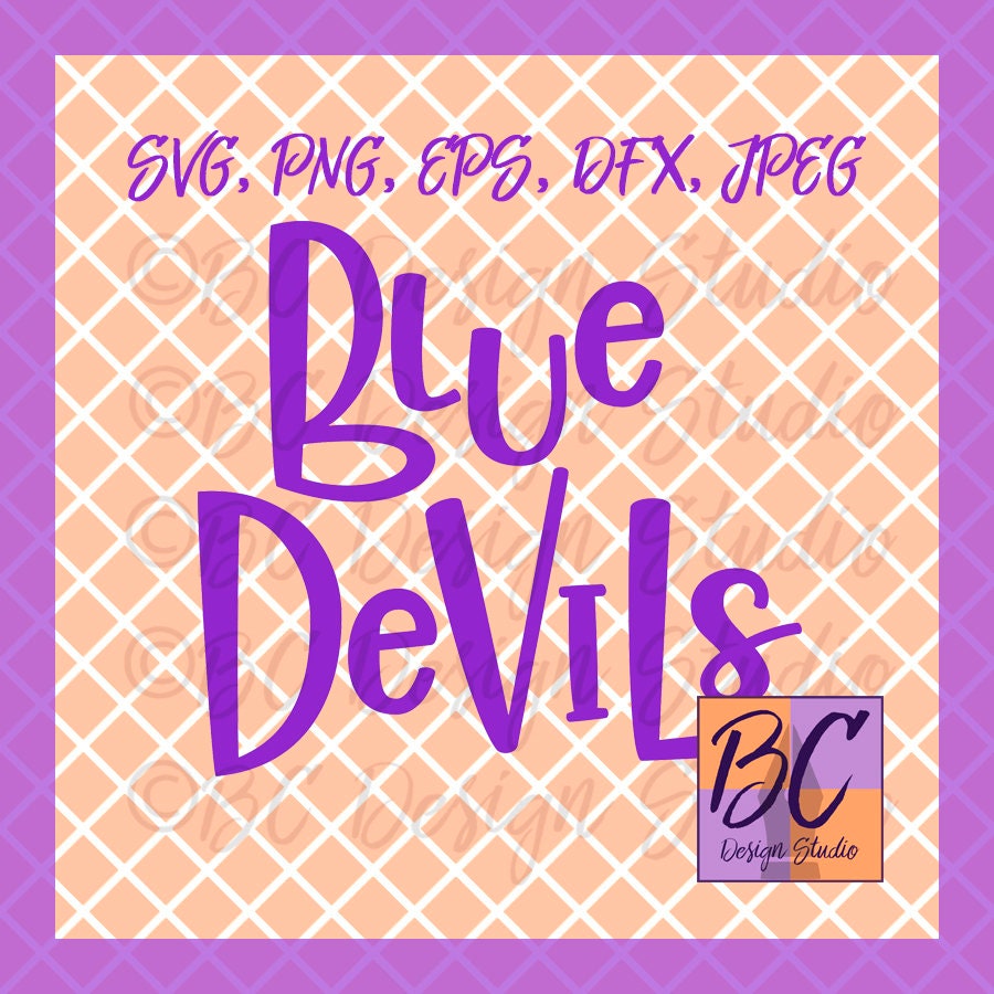 Blue Devils Team Sports Name Svg, Jpg, Dxf, Eps, Png, Clip Art, Sports ...