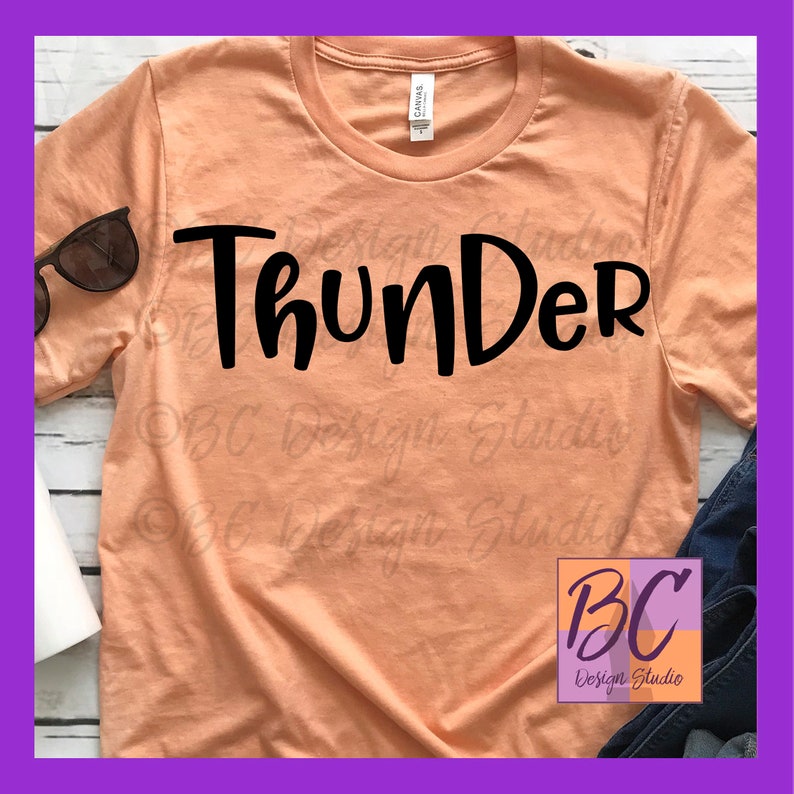 Thunder Team Sports Name Svg, Thunder Svg, Jpg, Dxf, Eps, Png, Clip Art ...