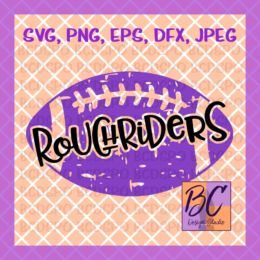 Roughriders Grunge Distressed Football Svg Jpg Png Clip - Etsy