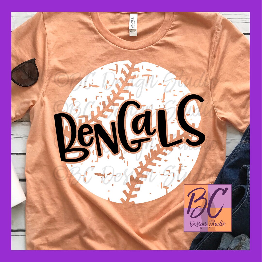 Bengals Grunge Distressed Baseball Svg, Jpg, Dxf, Eps, Png, Clip Art ...