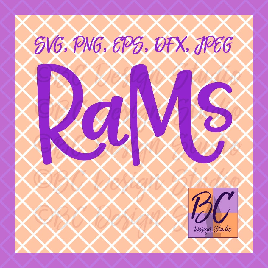 Rams Team Sports Name Svg, Rams Svg, Jpg, Dxf, Eps, Png, Clip Art ...