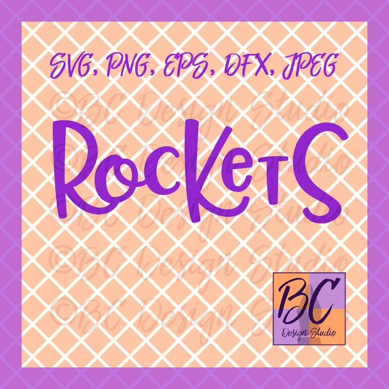 Rockets Team Sports Name Svg, Rockets Svg, Jpg, Dxf, Eps, Png, Clip Art ...