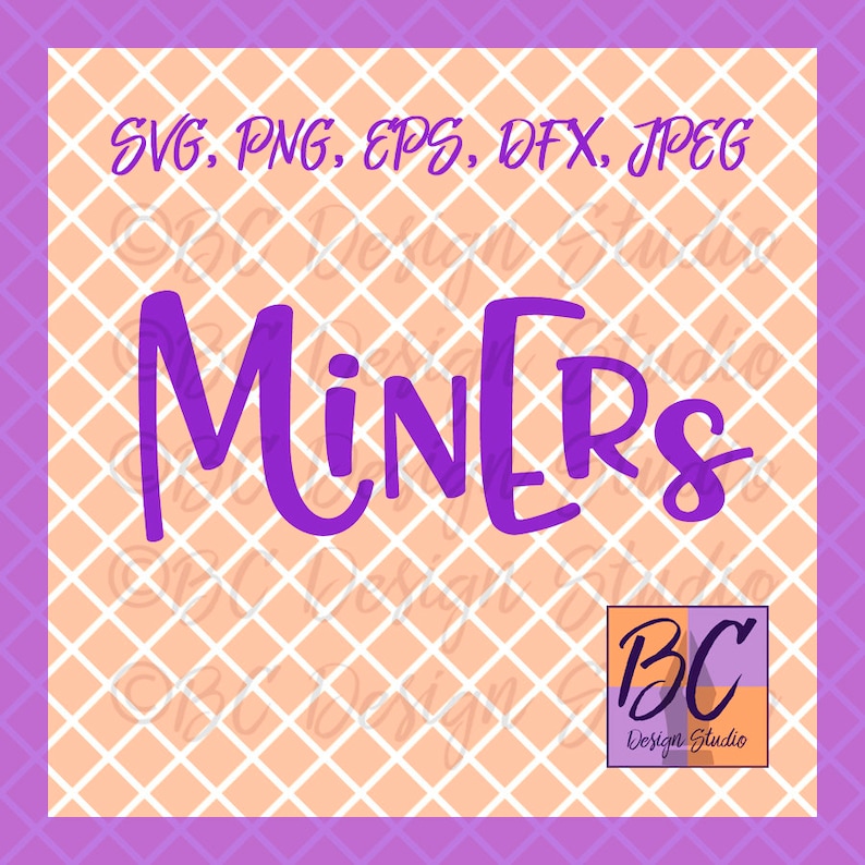 Miners Team Sports Name Svg, Miners Svg, Jpg, Dxf, Eps, Png, Clip Art ...