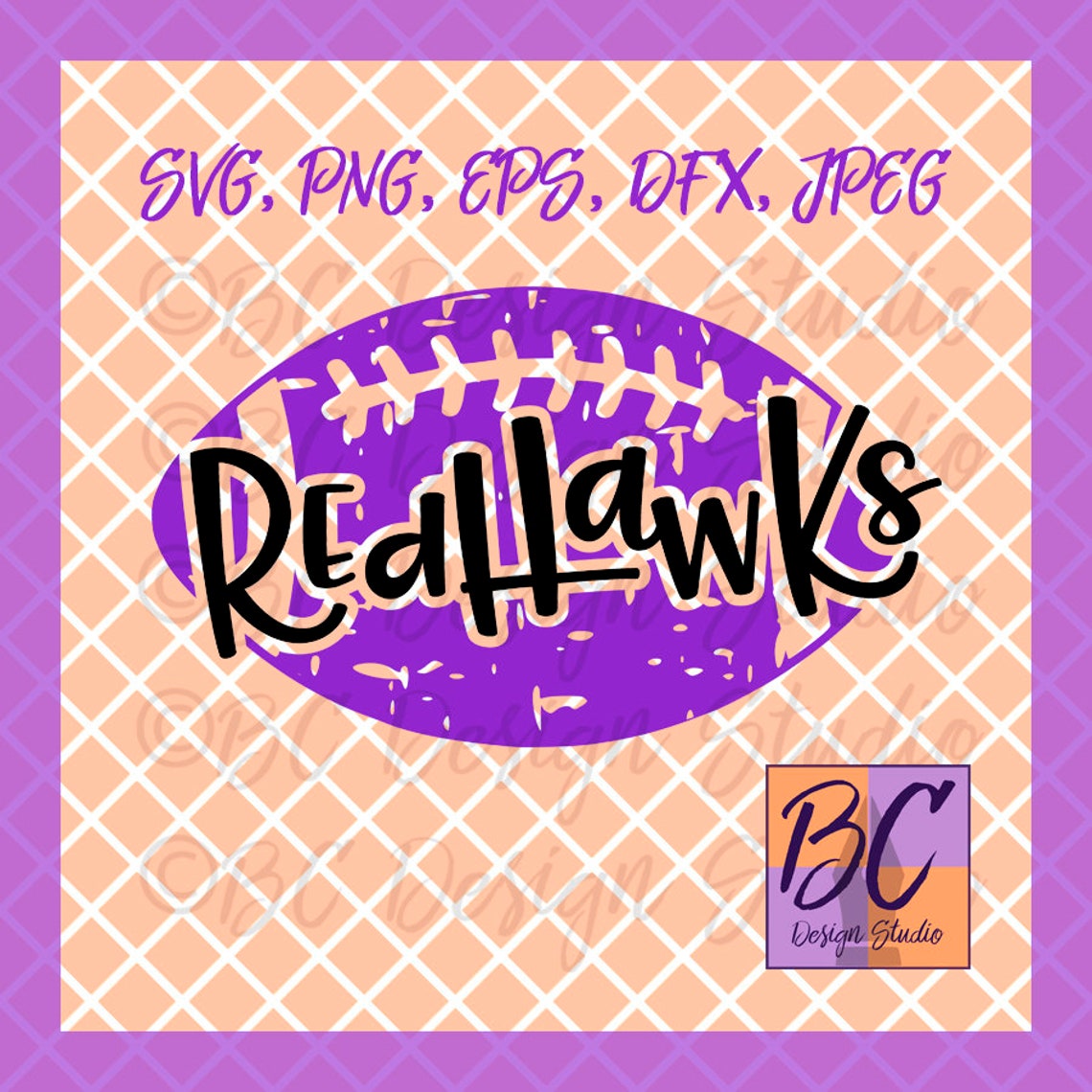 Redhawks Grunge Distressed Football Svg, Jpg, Png, Art, Football Grunge ...