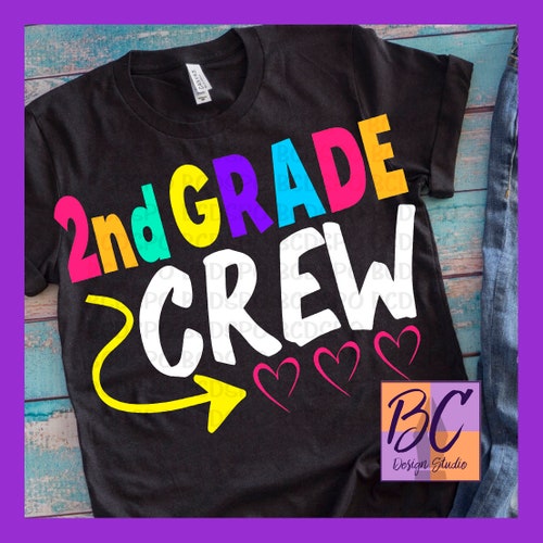 2nd Grade Crew SVG PNG Second Grade SVG Back to School Svg - Etsy Canada