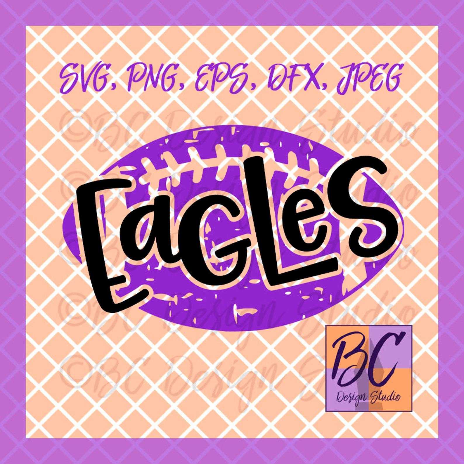Eagles Grunge Distressed Football Svg Jpg Png Clip Art - Etsy