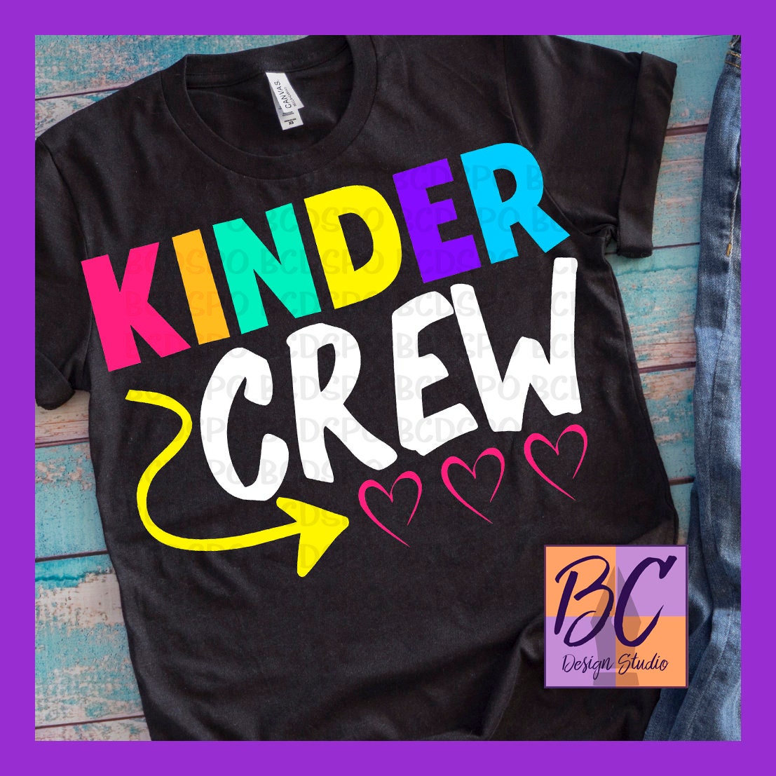Kinder Crew Svg Teacher Svg Kindergarten Svg Rainbow - Etsy