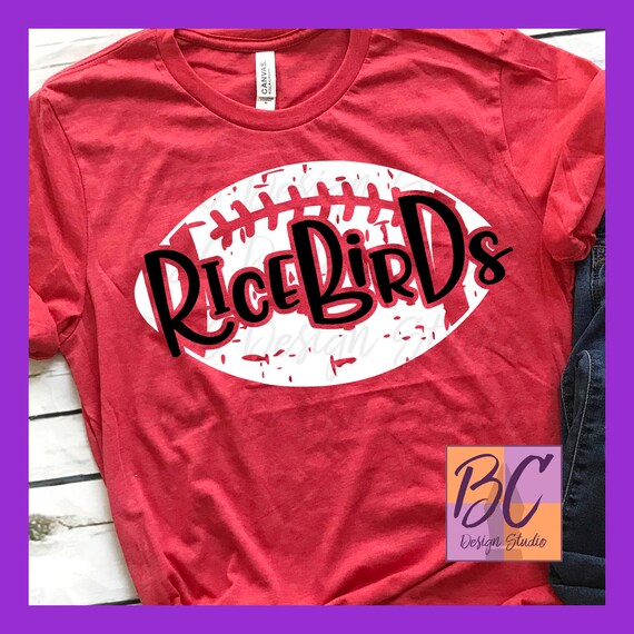 Ricebirds Grunge Distressed Football Svg Jpg Png Art | Etsy