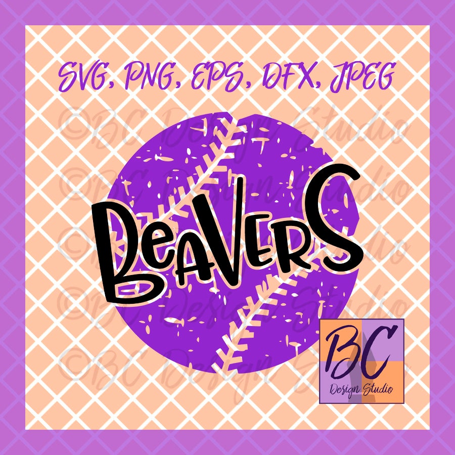Beavers Grunge Distressed Baseball Svg, Jpg, Dxf, Png, Clip Art ...