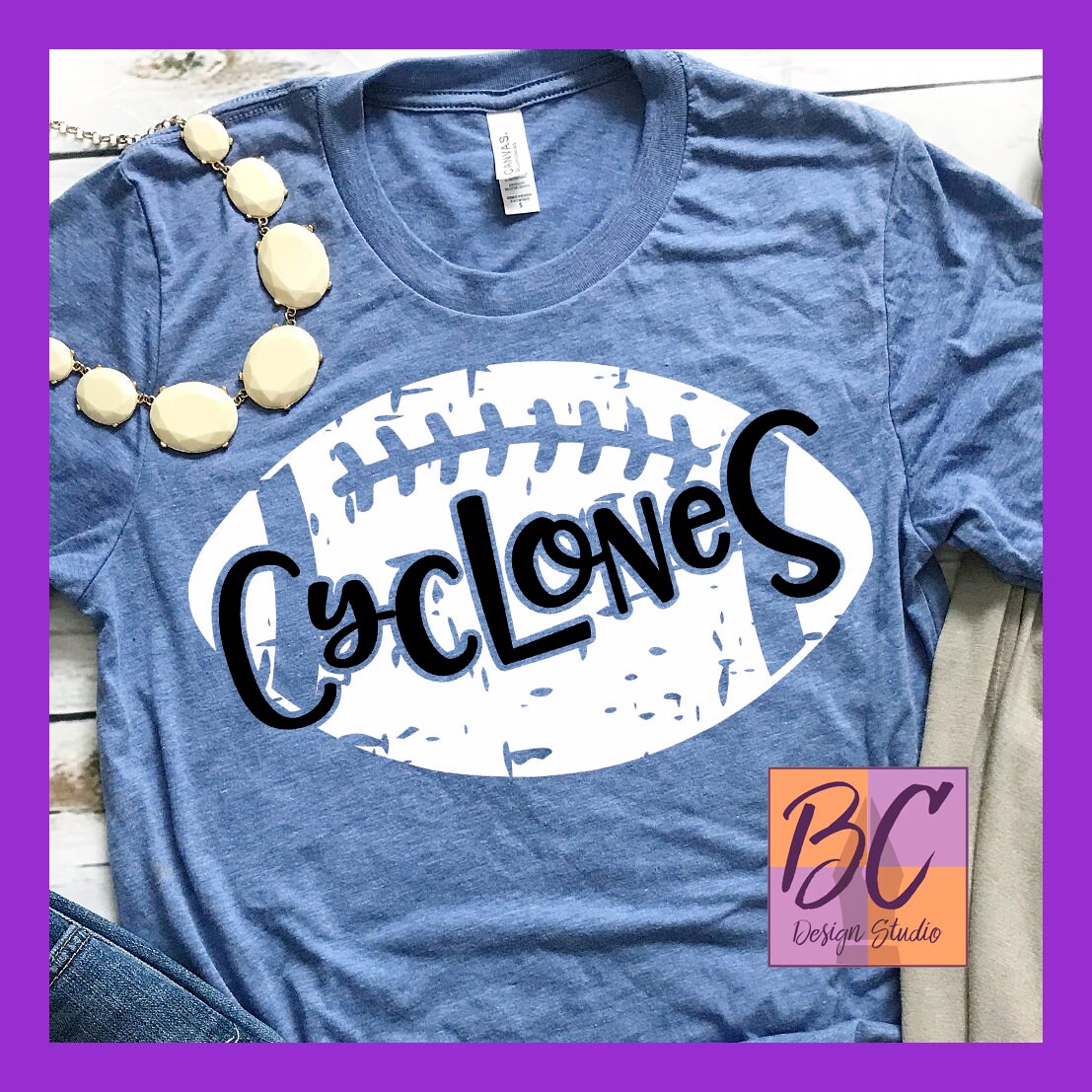 Cyclones Grunge Distressed Football Svg Jpg Png Clip Art - Etsy