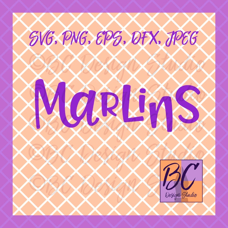 Marlins Team Sports Name Svg, Marlins Svg, Jpg, Dxf, Eps, Png, Clip Art ...