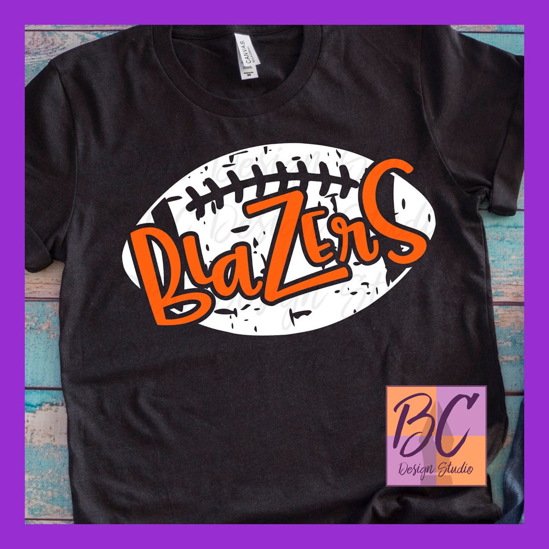 Blazers Grunge Distressed Football Svg, Jpg, Dxf, Png, Clip Art ...
