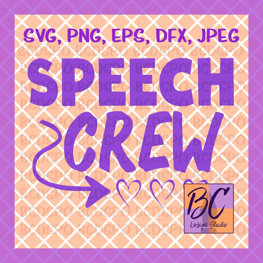 Speech Crew Svg, Speech Svg, Speech Crew, Speech Svg, SLP Crew, Png ...