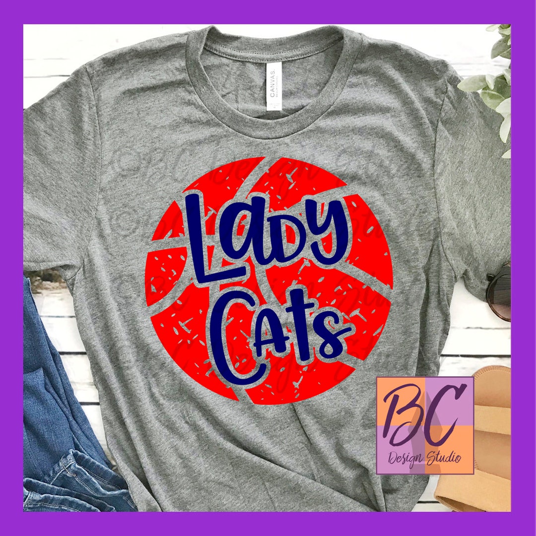 Lady Cats Grunge Distressed Basketball Svg, Jpg, Png, Clip Art ...