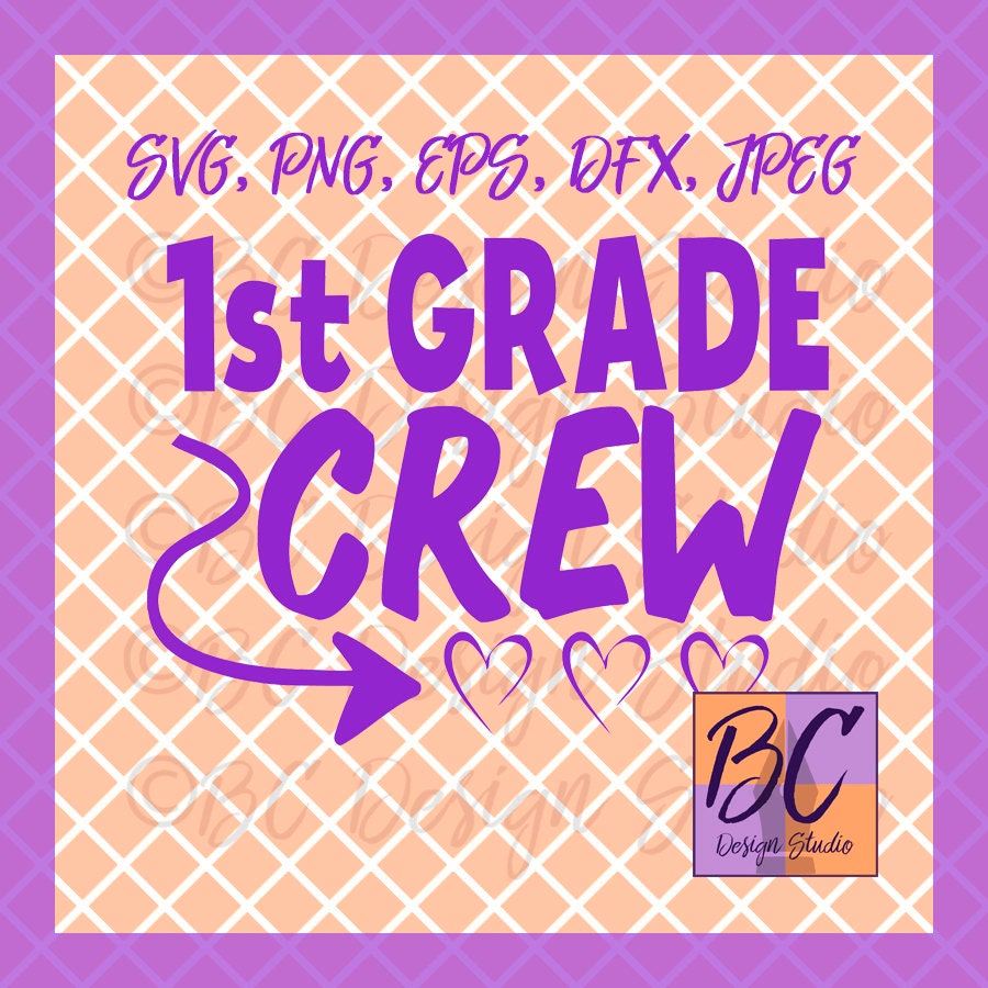 1st Grade Crew Svg Teacher Svg First Grade Svg Rainbow - Etsy