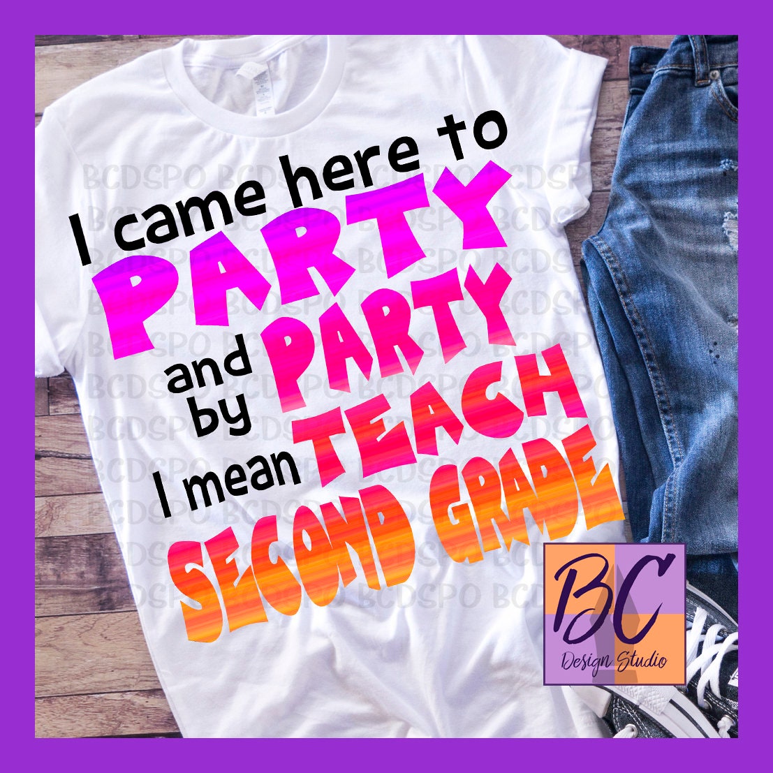 Second Grade Party Svg Teacher Svg 2nd Grade Teacher Svg - Etsy