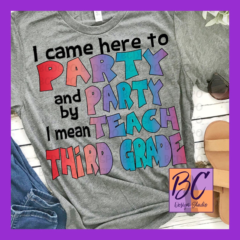 Third Grade Party Svg Teacher Svg 3rd Grade Teacher Svg - Etsy