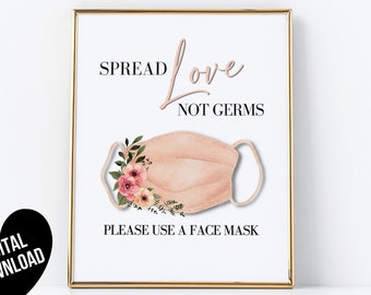 Face Mask Required for Entry Wear a Face Mask Printable Sign - Etsy