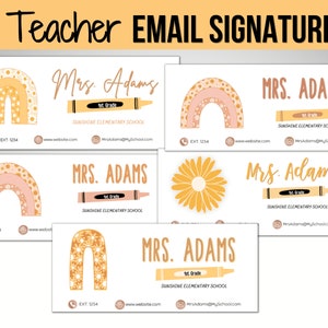Teacher Email Signature, Email Template BUNDLE, Email Signature for ...