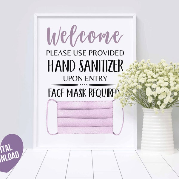 Masks Optional Sign - Etsy