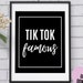 Tik Tok Famous Printable, Tik Tok Birthday Decor, Printable Tik Tok ...