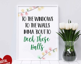 Funny Christmas Art | Etsy