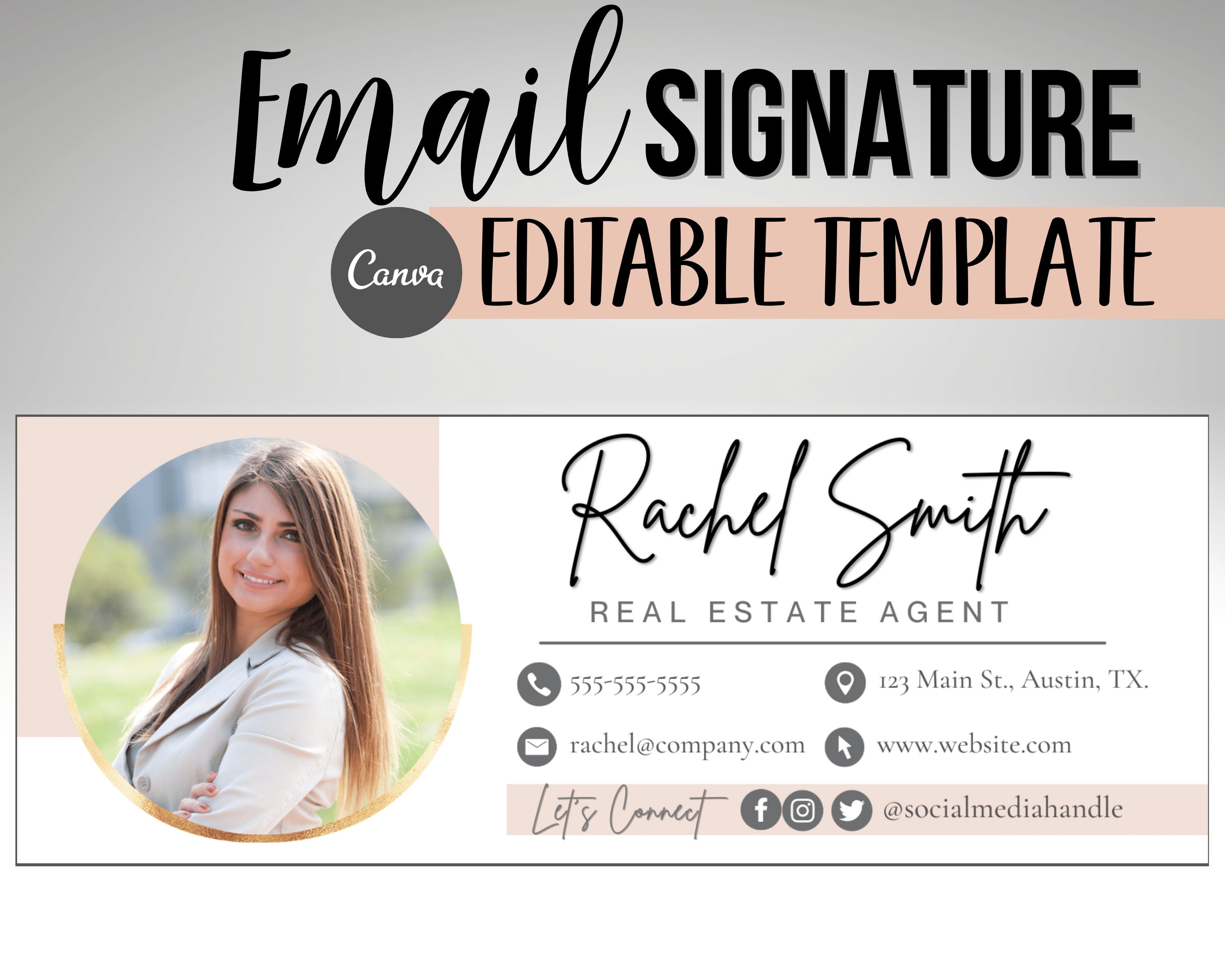 Email Signature Template Business Card Template Bundle - Etsy