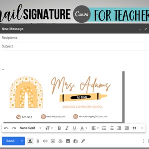 Teacher Email Signature, Email Template BUNDLE, Email Signature for ...