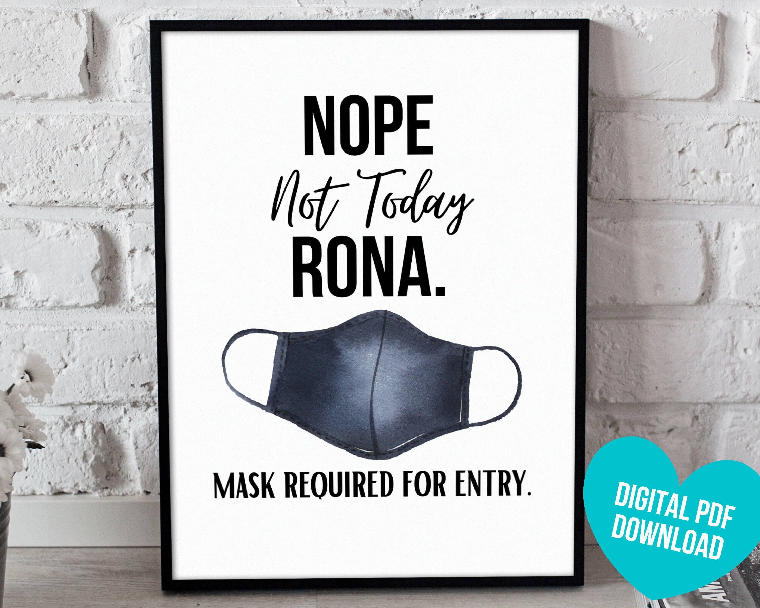 Mask Required Sign Printable Wear a Mask Sign Social - Etsy Australia
