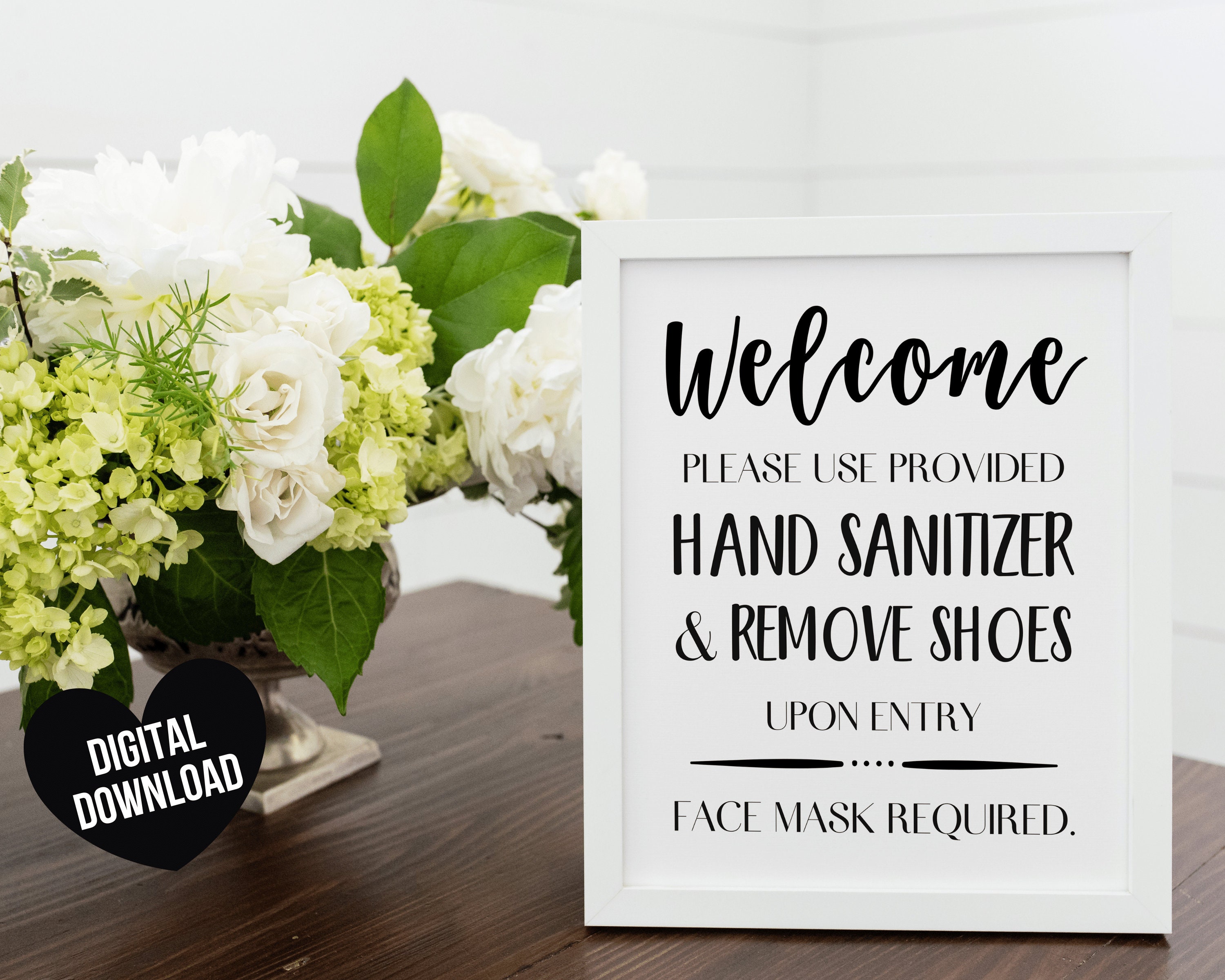 Face Mask Sign Social Distance Sign Printable Please - Etsy