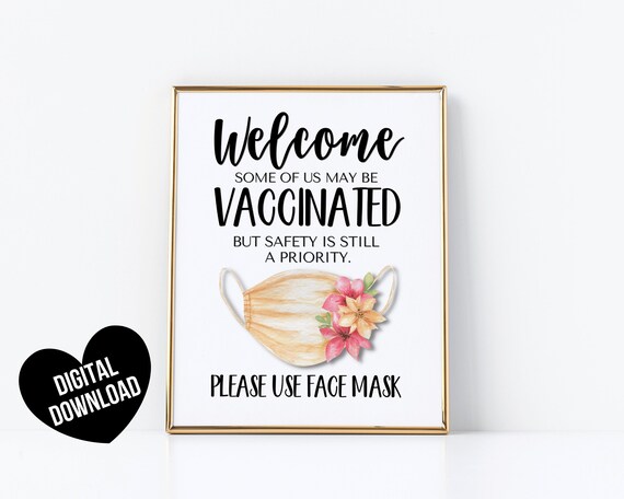 Please Wear a Mask Sign Printable Mask Required Sign | Etsy