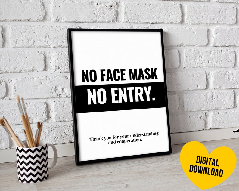 Face Mask Sign Printable Face Mask Required Printable for - Etsy