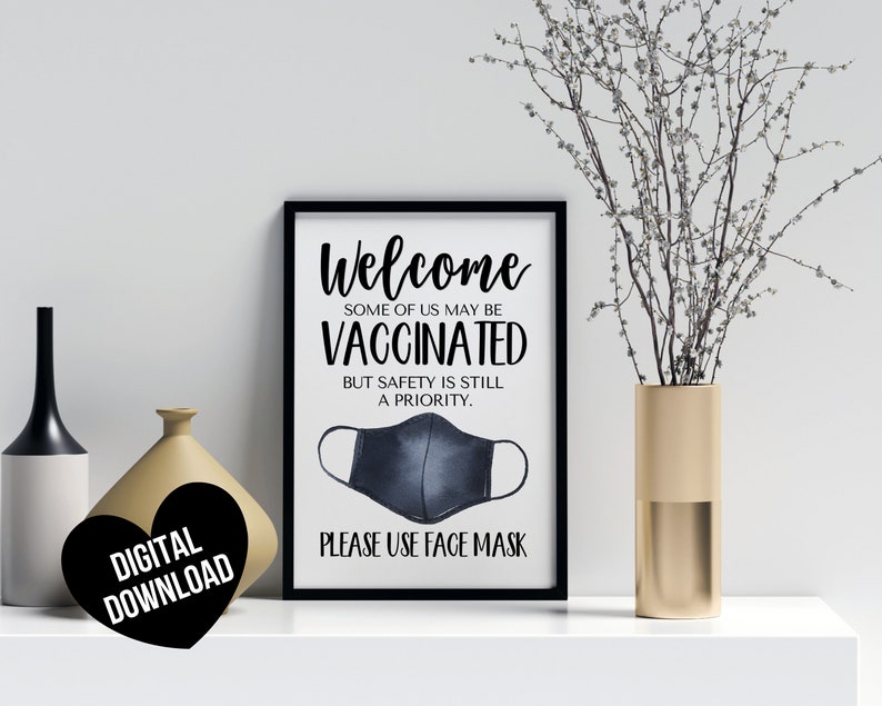 Face Mask Sign PRINTABLE Wear a Mask Sign Mask Required - Etsy