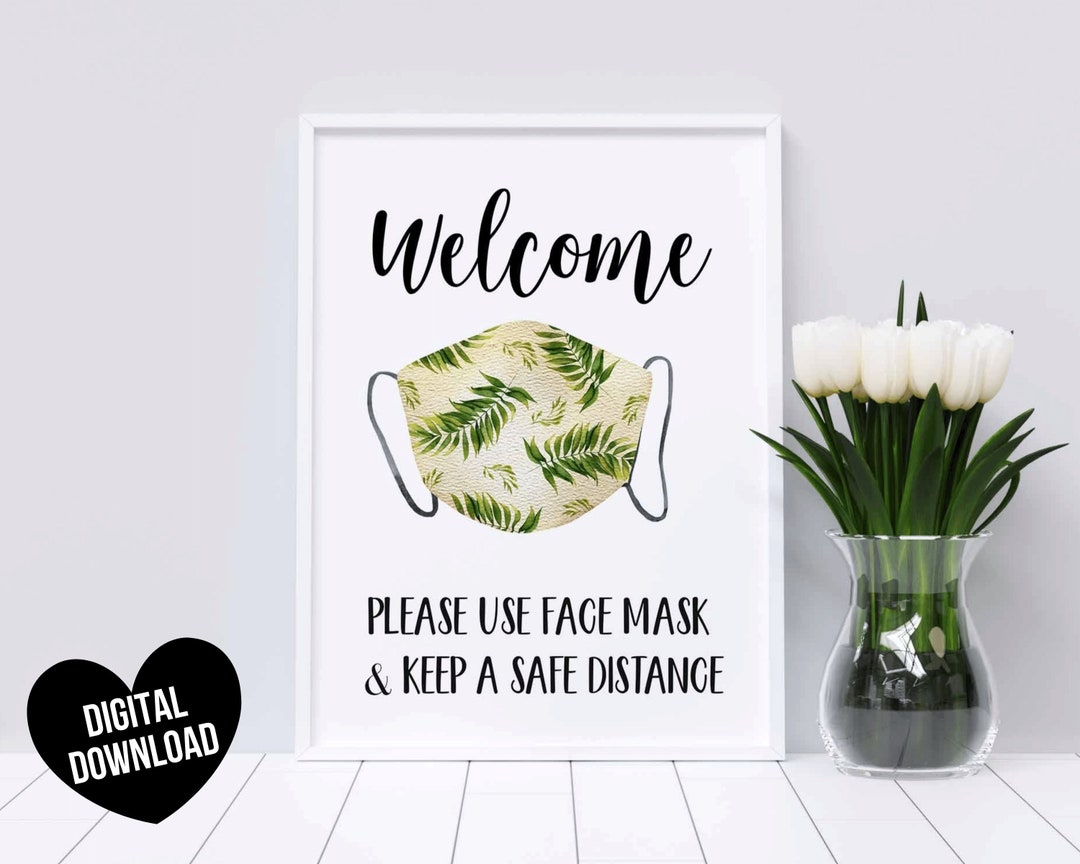 Face Mask Required Sign, Wear a Mask Sign Printable, Mask Required for ...