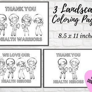 Printable Coloring Pages, Thank You Health Heroes, Love Our Health ...