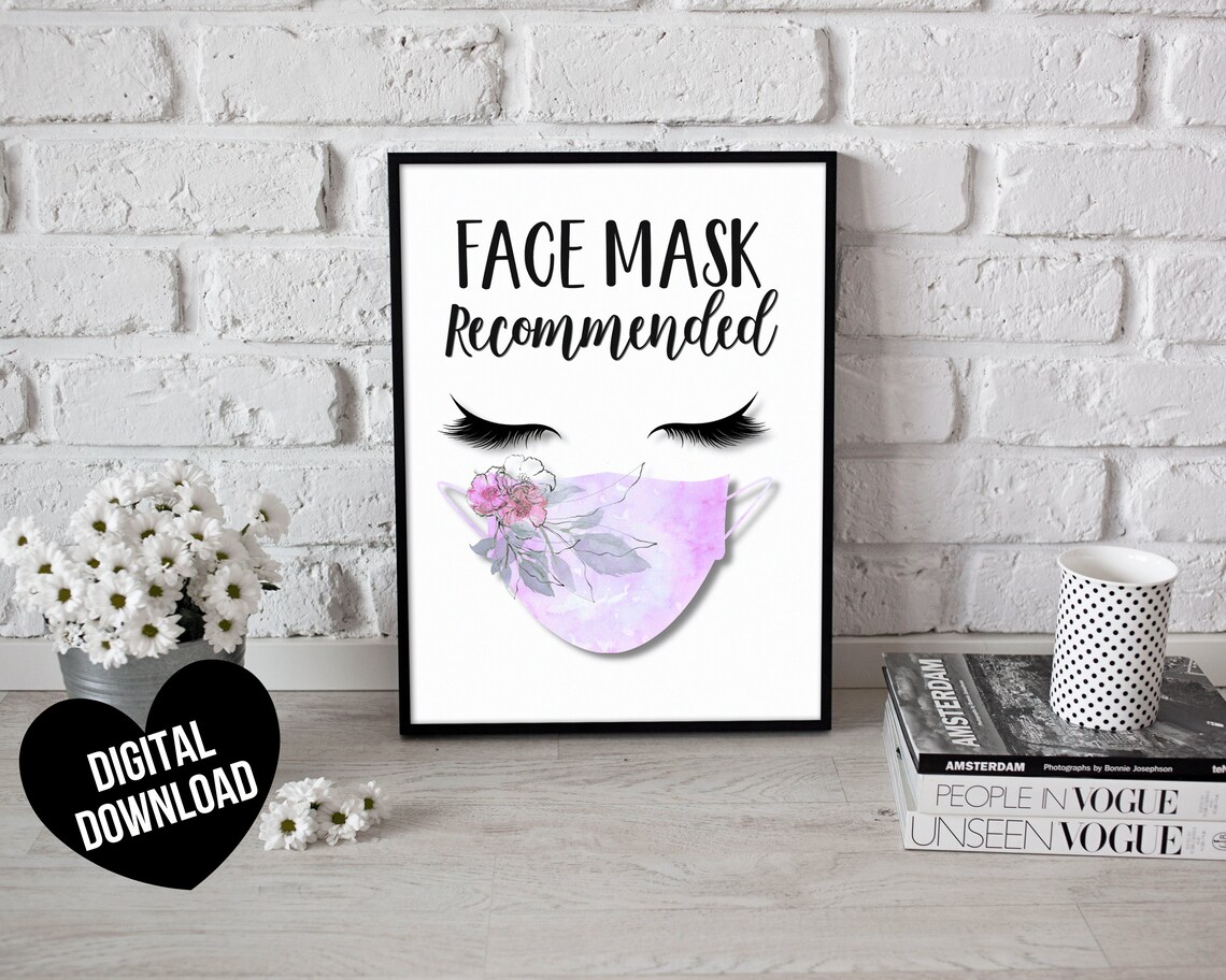 Face Mask Sign BUNDLE Mask Required Sign Printable Please - Etsy