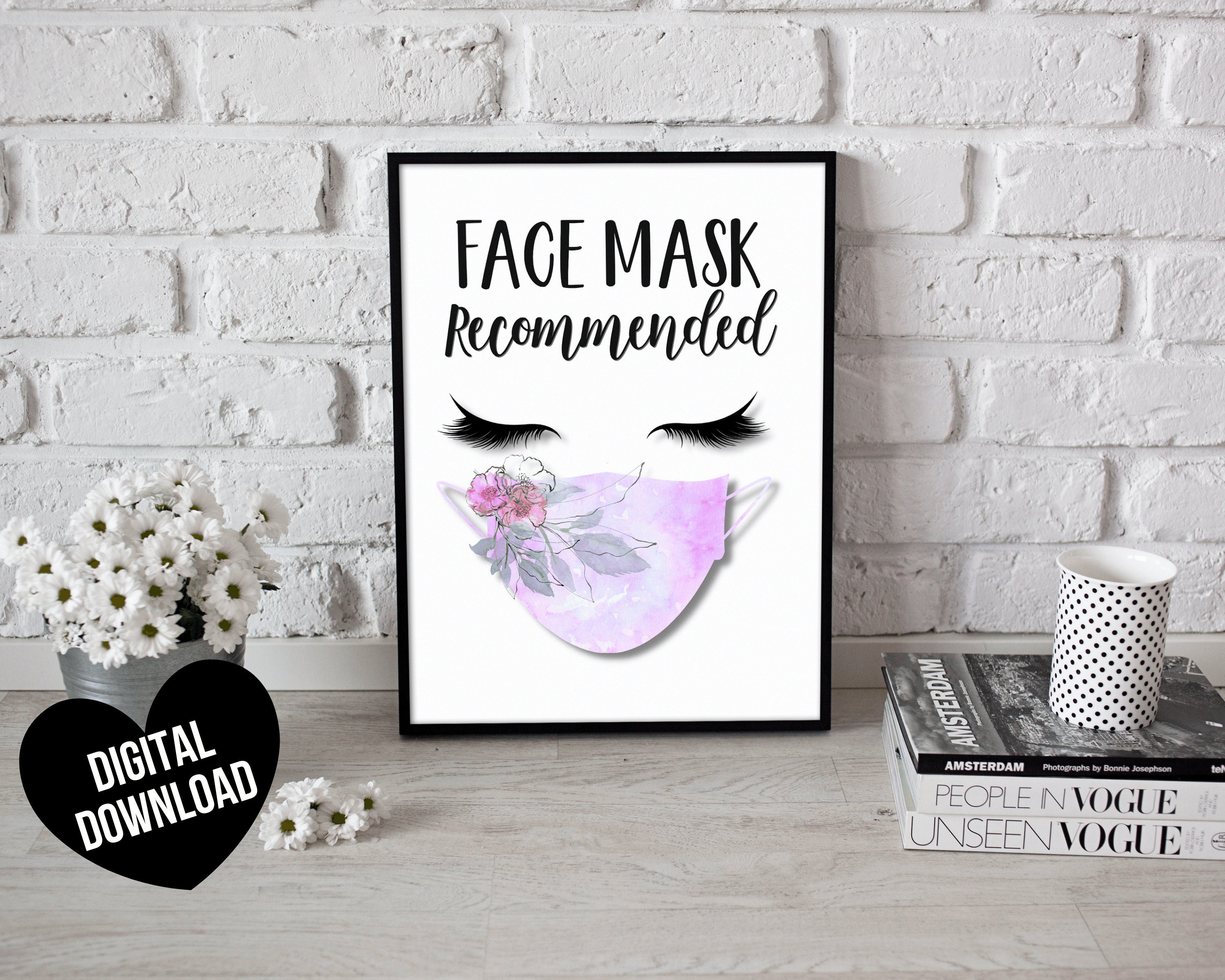 Face Mask Sign BUNDLE Mask Required Sign Printable Please - Etsy