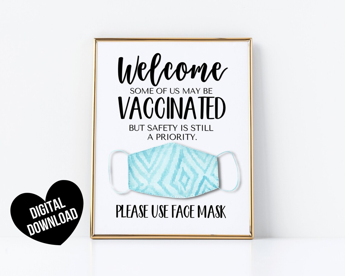 Mask Required Sign Please Wear a Mask Sign PRINTABLE Face | Etsy