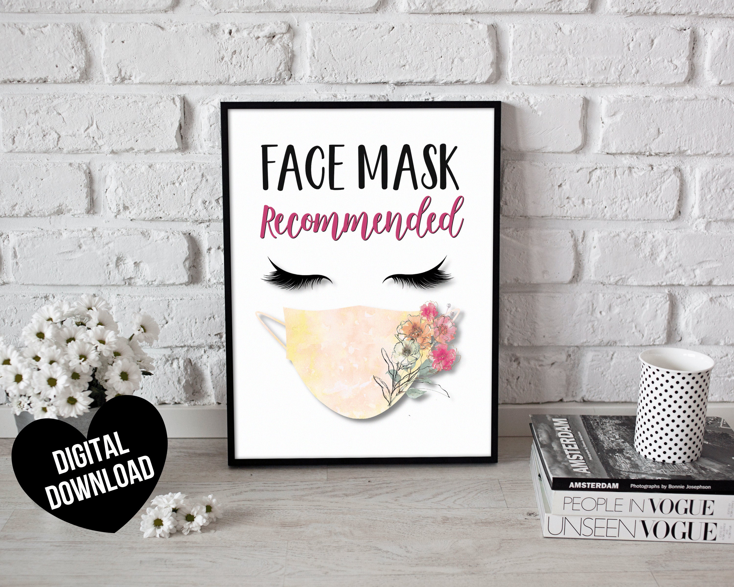 Face Mask Sign BUNDLE Mask Required Sign Printable Please - Etsy