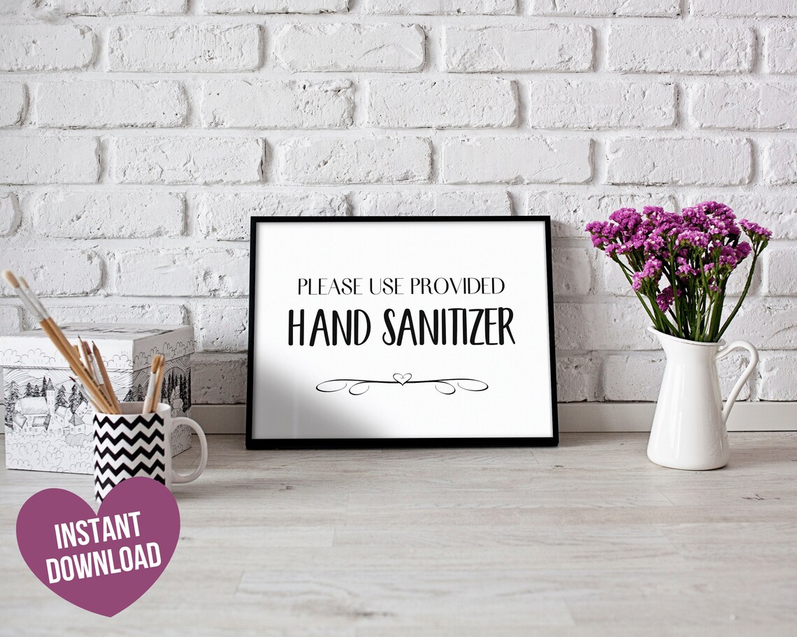 Please Sanitize Sign PRINTABLE Hand Sanitizer Sign Please | Etsy