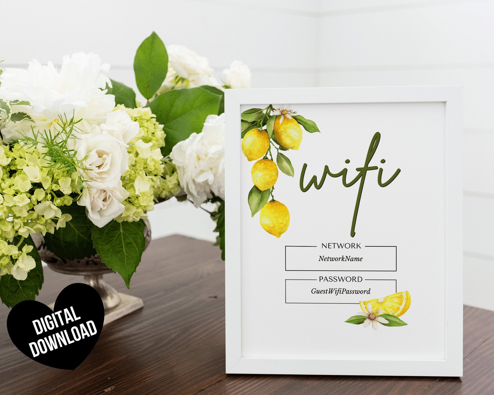 Wifi Sign Printable Wifi Password Sign EDITABLE Wifi Sign - Etsy