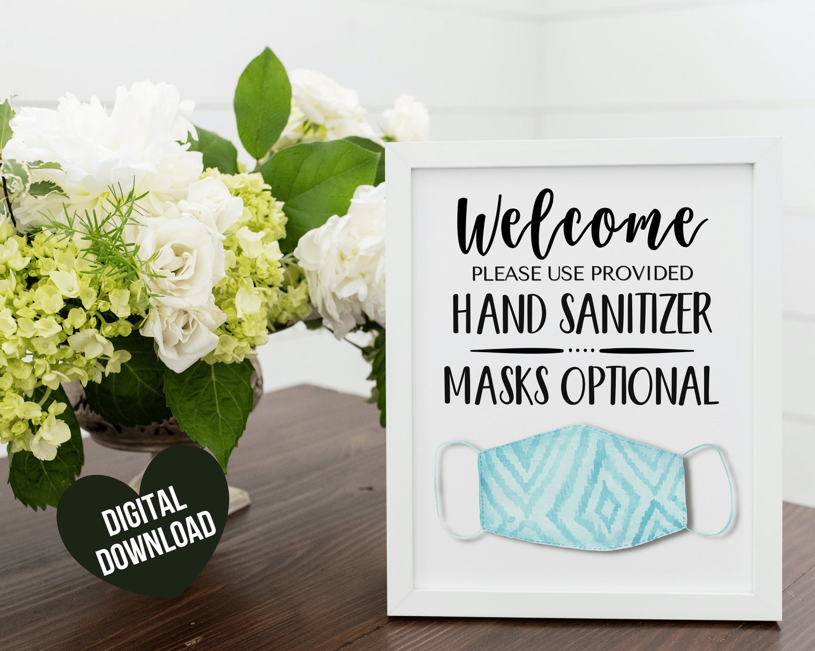 Face Mask Sign PRINTABLE Hand Sanitizer Sign Face Masks | Etsy