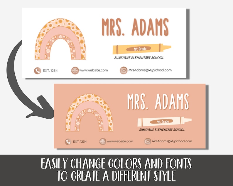 Teacher Email Signature Email Template BUNDLE Email - Etsy