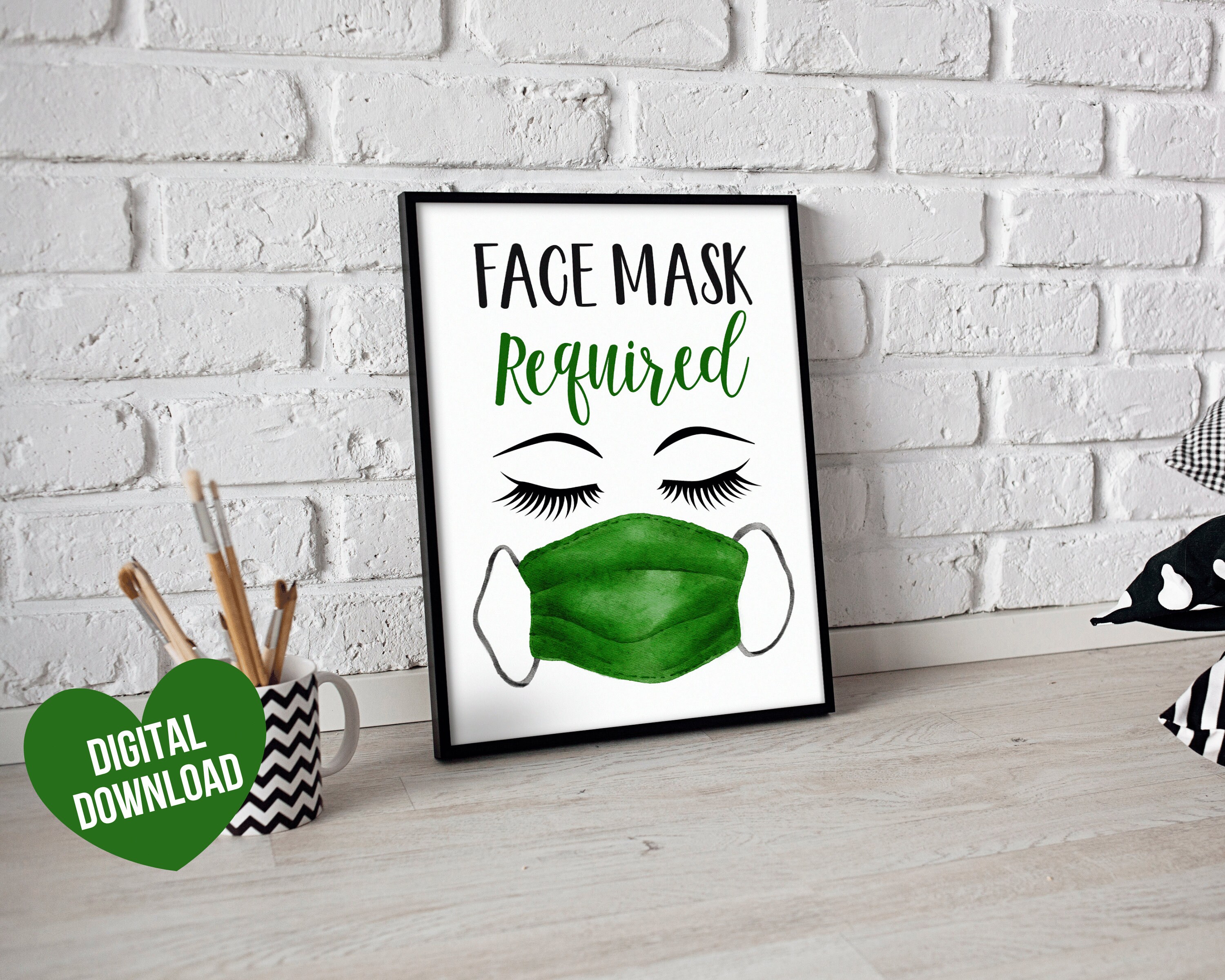 Face Mask Sign Please Wear a Mask Sign Printable Face Mask - Etsy