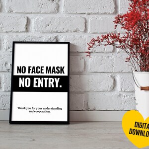 Face Mask Sign Printable, Face Mask Required Printable for Business ...