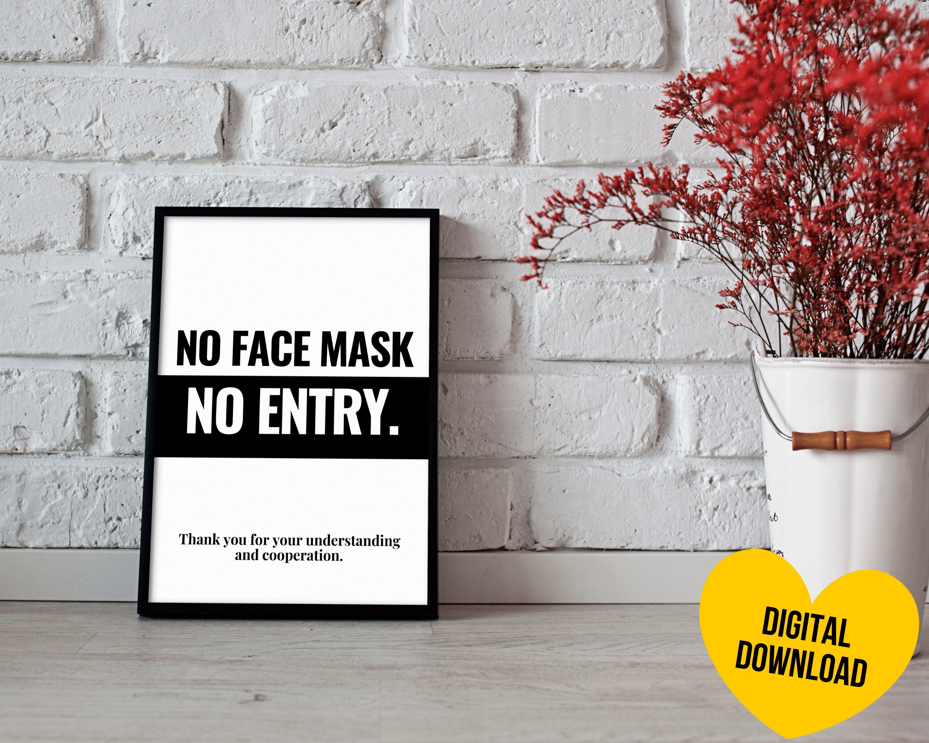 Face Mask Sign Printable Face Mask Required Printable for - Etsy