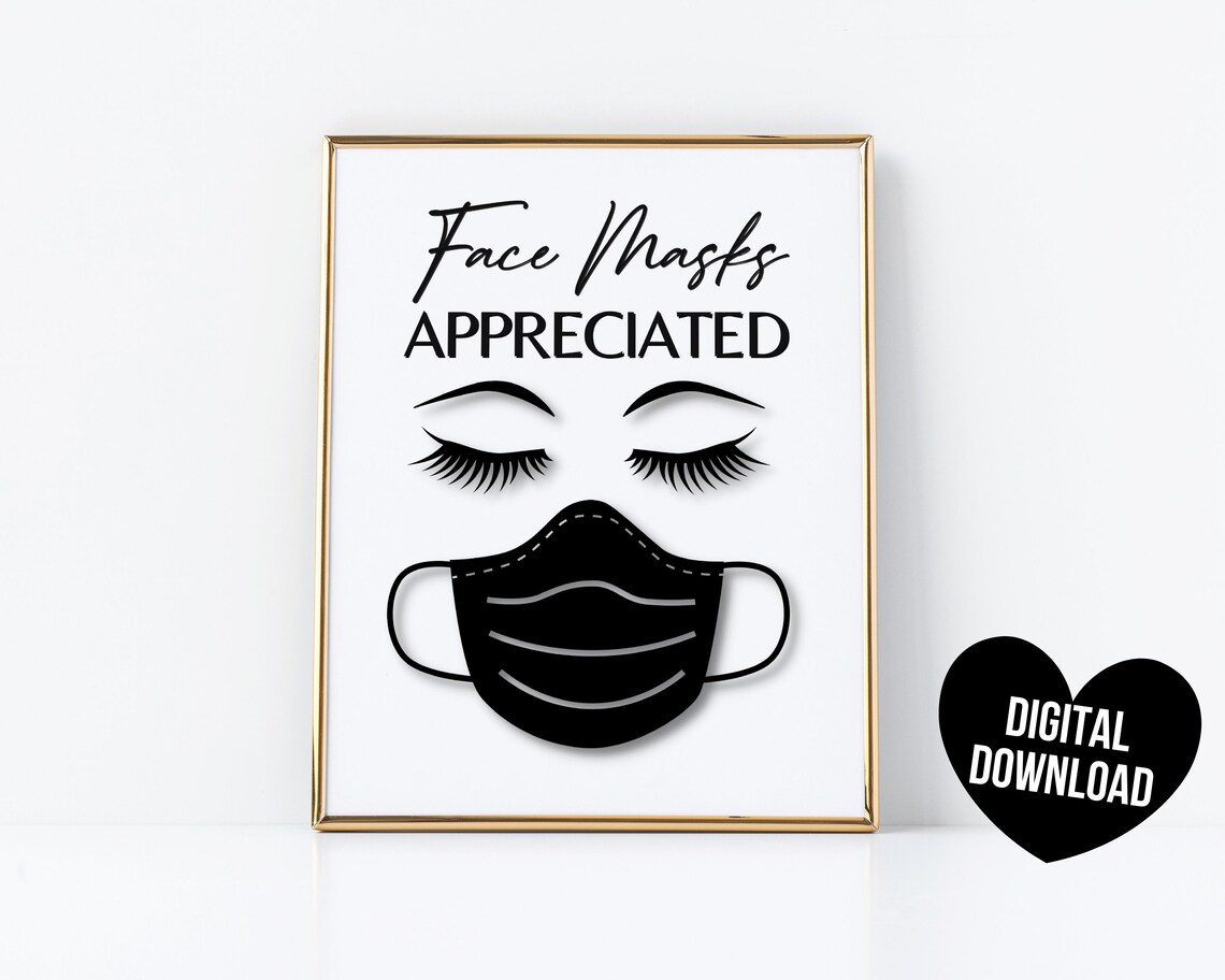Face Mask Sign BUNDLE Mask Required Sign Printable Please - Etsy