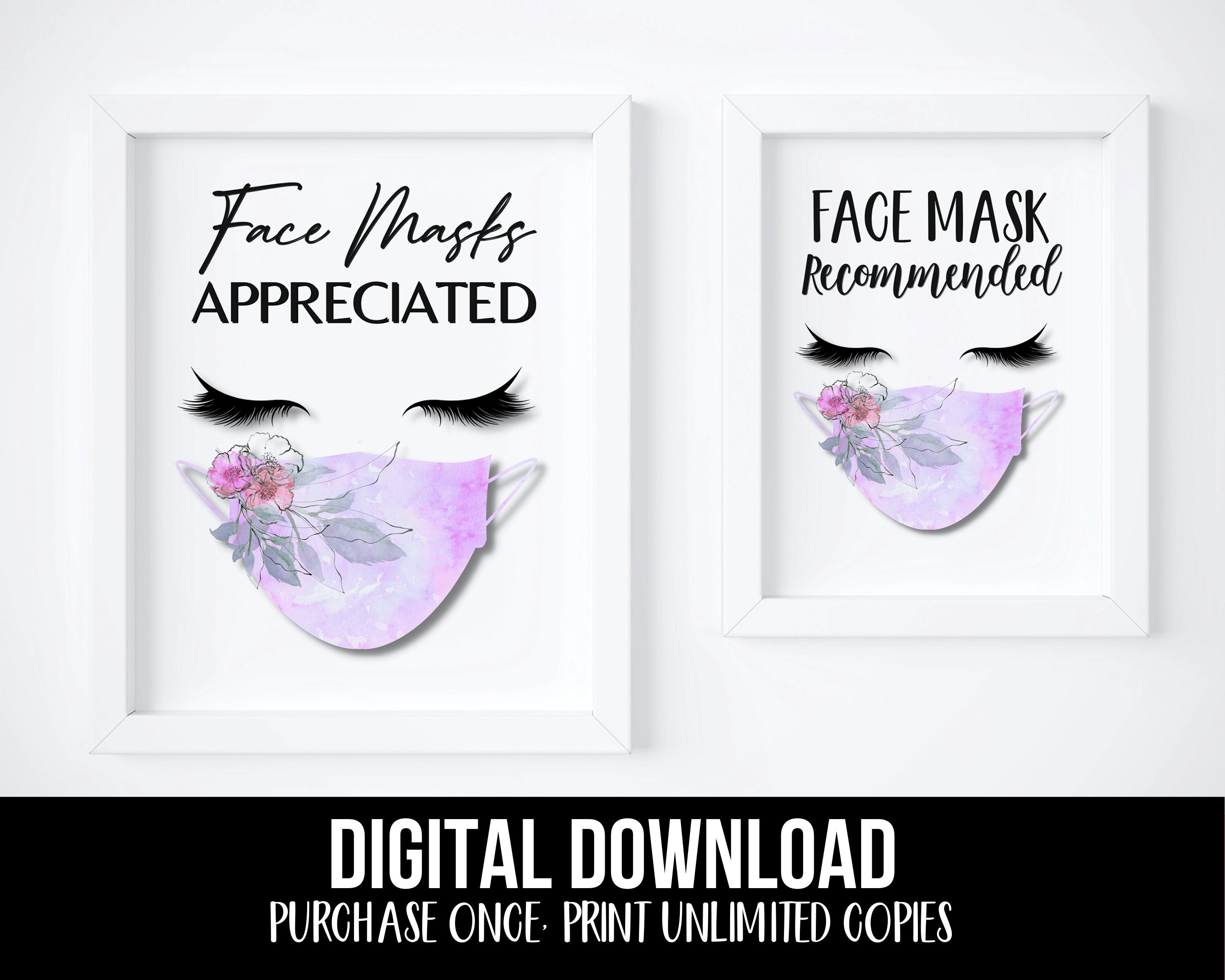 Face Mask Sign BUNDLE Mask Required Sign Printable Please - Etsy