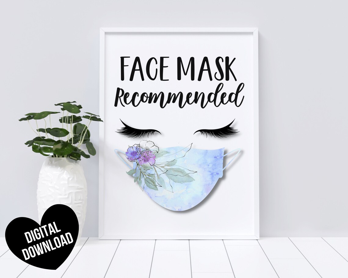Face Mask Sign BUNDLE Mask Required Sign Printable Please - Etsy