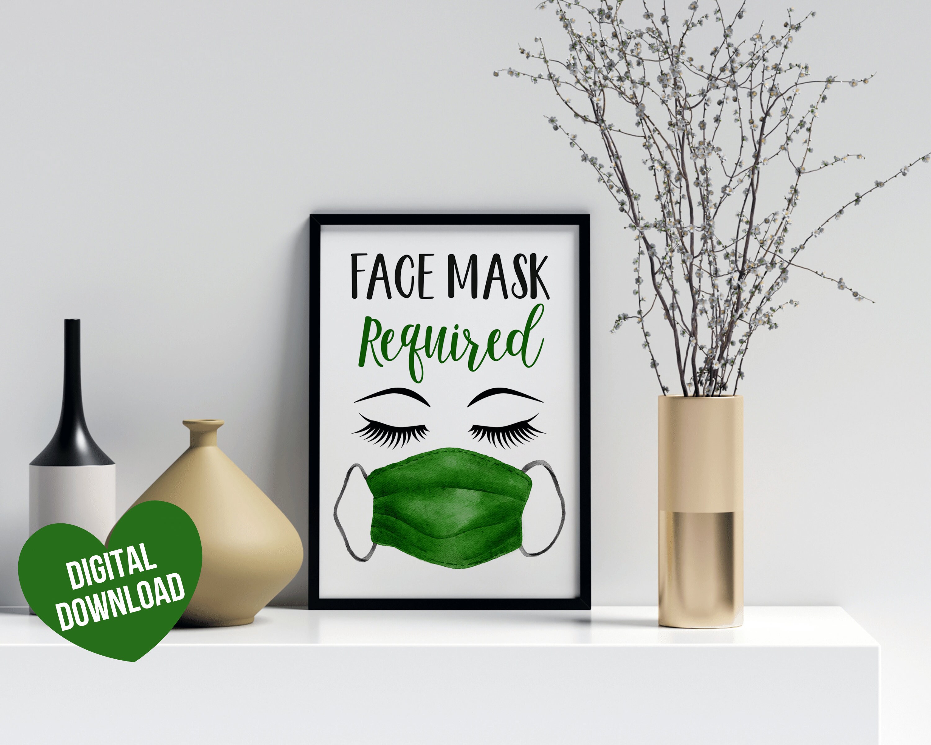 Face Mask Sign Please Wear a Mask Sign Printable Face Mask - Etsy